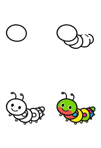 蚕茧简笔画怎么画_蚕茧图片简笔画教程-第3张图片-山城妙识