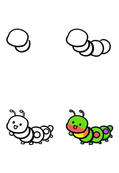 蚕茧简笔画怎么画_蚕茧图片简笔画教程-第2张图片-山城妙识