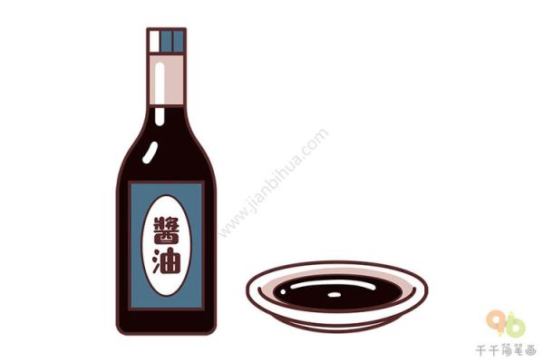 酱油瓶简笔画怎么画_酱油瓶简笔画步骤图-第1张图片-山城妙识