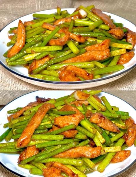 蒜薹炒肉家常做法视频_蒜薹炒肉怎么做才嫩-第1张图片-山城妙识