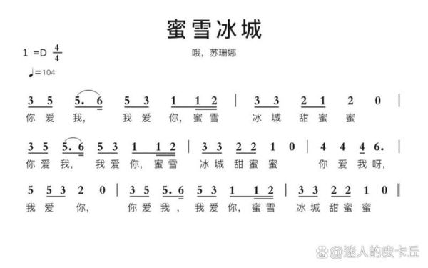 蜜雪冰城简谱怎么弹_蜜雪冰城简谱完整版在哪找-第1张图片-山城妙识