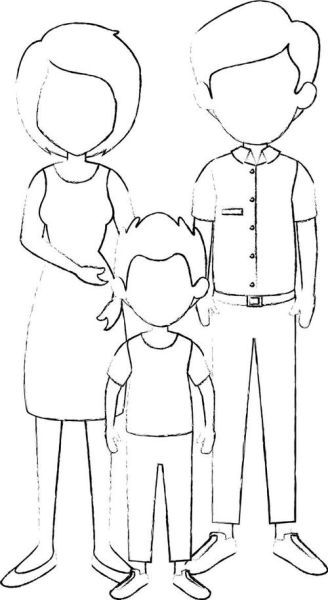 全家福简笔画三人怎么画_全家福简笔画三人教程-第2张图片-山城妙识