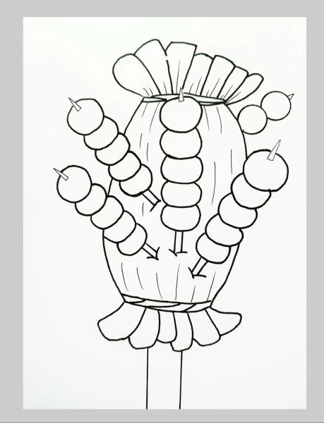 冰糖葫芦简笔画怎么画_冰糖葫芦简笔画步骤图-第2张图片-山城妙识
