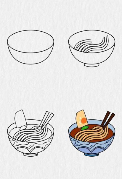 面条图片大全卡通_卡通面条简笔画怎么画-第2张图片-山城妙识