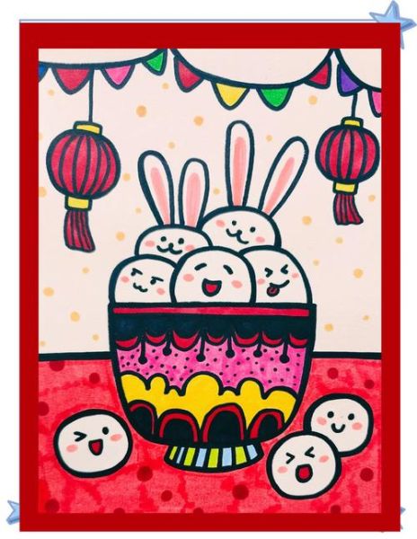 可爱汤圆萌简笔画怎么画_汤圆简笔画步骤图-第3张图片-山城妙识