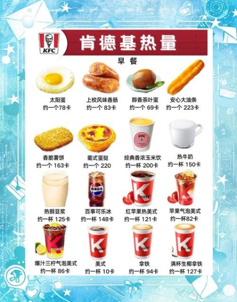 kfc热量表怎么看_哪些单品热量最低-第3张图片-山城妙识