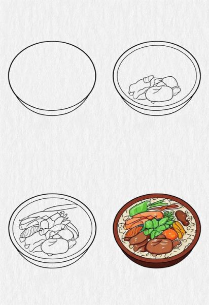 简笔画美食图片怎么画_如何画出诱人美食简笔画-第3张图片-山城妙识