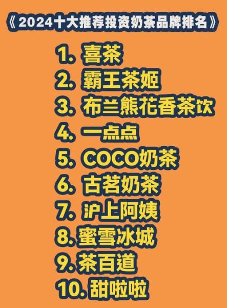 饮品加盟排行榜哪家好_2024年最火品牌-第1张图片-山城妙识