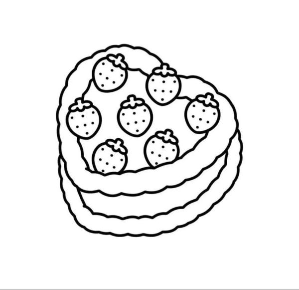 卡通草莓蛋糕图片_怎么画简单又可爱-第2张图片-山城妙识
