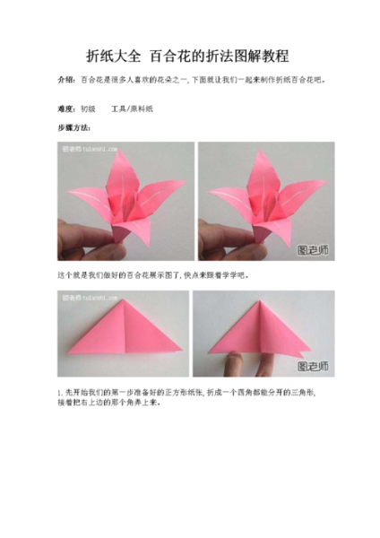 百合花折纸教程_折纸百合花怎么折-第3张图片-山城妙识 百合花折纸教程_折纸百合花怎么折-第3张图片-山城妙识