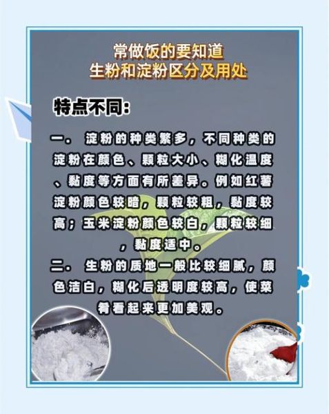 生粉和淀粉有什么区别_生粉可以代替淀粉吗-第1张图片-山城妙识