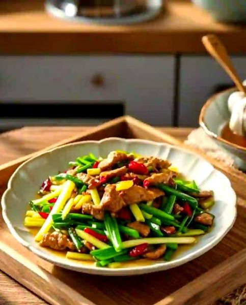 五花肉炒蒜苗怎么做好吃_五花肉炒蒜苗的做法窍门-第1张图片-山城妙识 五花肉炒蒜苗怎么做好吃_五花肉炒蒜苗的做法窍门-第1张图片-山城妙识