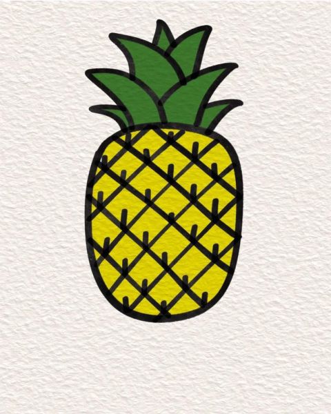 菠萝图片卡通_如何画可爱菠萝-第1张图片-山城妙识