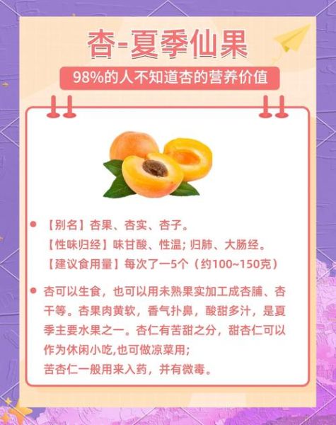 杏的营养价值及功效_杏一天吃几个最好-第2张图片-山城妙识