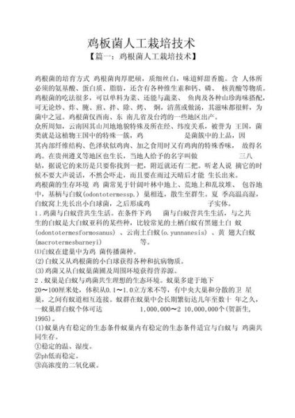 鸡枞菌怎么种_鸡枞菌种植技术要点-第1张图片-山城妙识