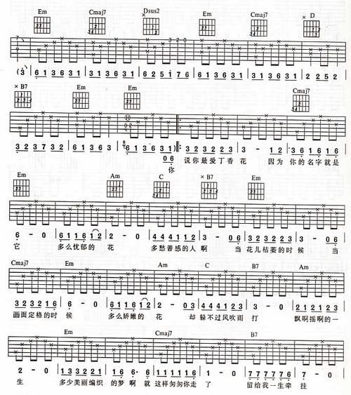 胡萝卜须吉他谱怎么弹_完整版指法详解-第3张图片-山城妙识