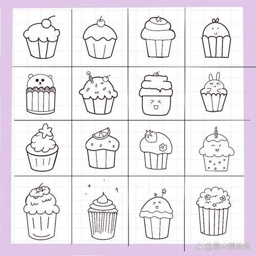 糕点简笔画怎么画_零基础入门教程-第2张图片-山城妙识