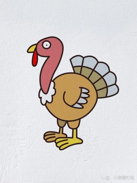 烤火鸡简笔画怎么画_烤火鸡简笔画步骤-第3张图片-山城妙识 烤火鸡简笔画怎么画_烤火鸡简笔画步骤-第3张图片-山城妙识