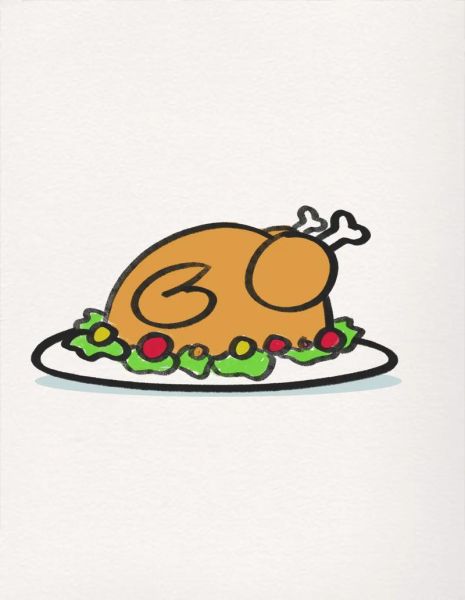 烤火鸡简笔画怎么画_烤火鸡简笔画步骤-第2张图片-山城妙识 烤火鸡简笔画怎么画_烤火鸡简笔画步骤-第2张图片-山城妙识