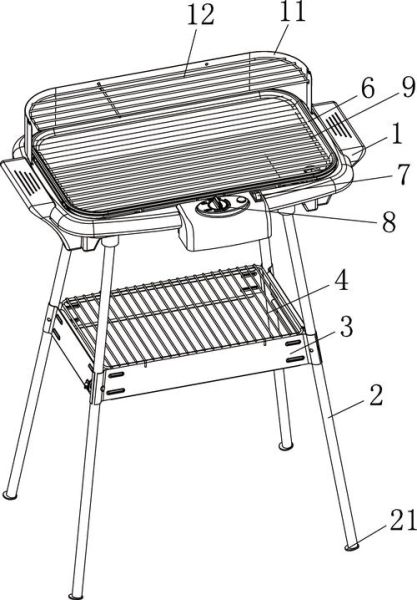 烧烤架简笔画怎么画_烧烤架简笔画步骤-第3张图片-山城妙识