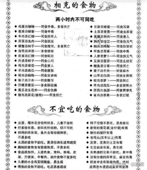 食物相克表大全_哪些食物不能一起吃-第2张图片-山城妙识 食物相克表大全_哪些食物不能一起吃-第2张图片-山城妙识
