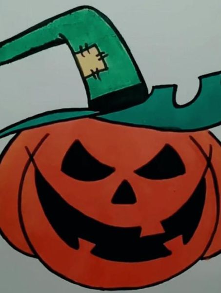 万圣节南瓜简笔画怎么画_万圣节南瓜图片素材哪里找-第2张图片-山城妙识