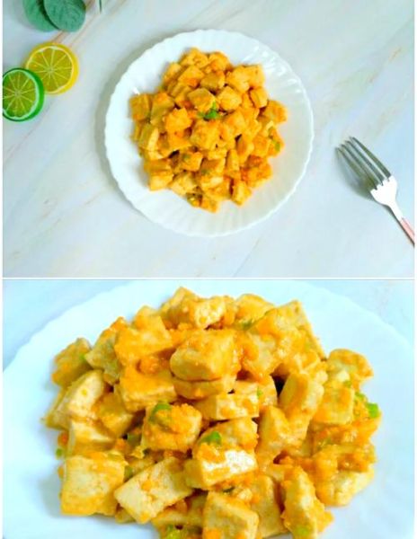 咸蛋黄豆腐怎么做_咸蛋黄豆腐热量高吗-第3张图片-山城妙识