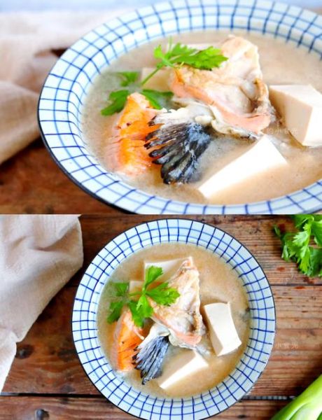 清炖三文鱼头汤怎么做_三文鱼头汤去腥技巧-第1张图片-山城妙识