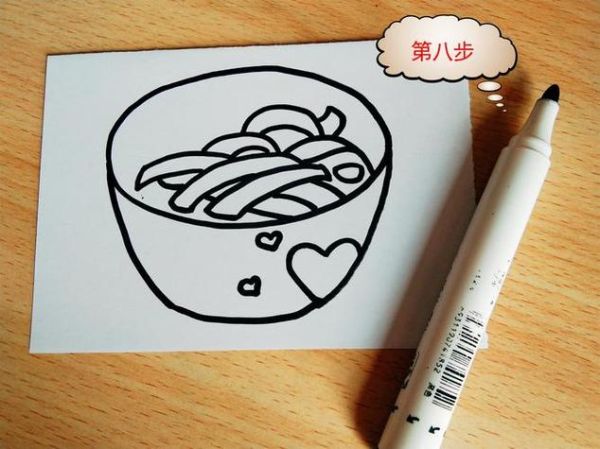 西红柿鸡蛋面简笔画步骤_怎么画才好看-第3张图片-山城妙识 西红柿鸡蛋面简笔画步骤_怎么画才好看-第3张图片-山城妙识