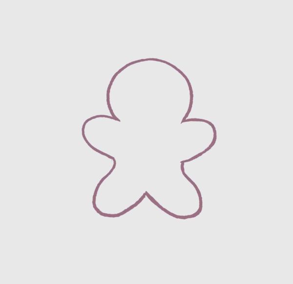 姜饼人简笔画怎么画_姜饼人简笔画步骤-第1张图片-山城妙识