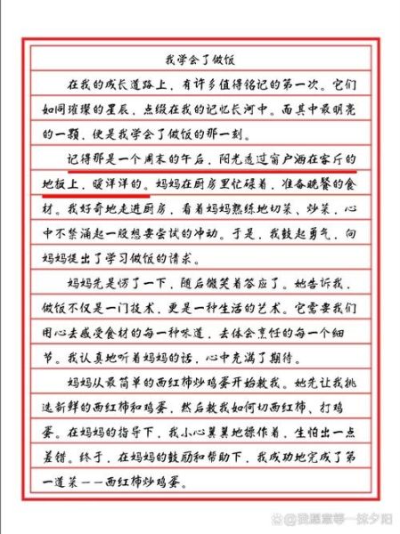 学做菜作文怎么写_如何描写做菜过程-第2张图片-山城妙识