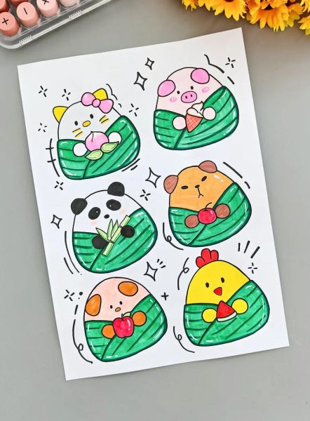 怎么画粽子一步一步教视频_粽子简笔画教程-第2张图片-山城妙识 怎么画粽子一步一步教视频_粽子简笔画教程-第2张图片-山城妙识