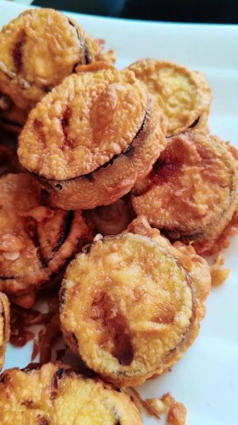 家常炸茄盒怎么做好吃又简单_炸茄盒酥脆不吸油技巧-第1张图片-山城妙识