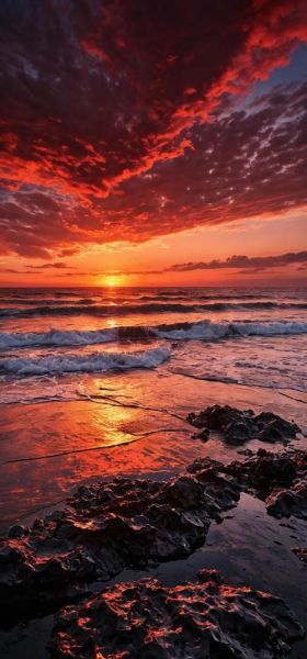 火烧云图片高清壁纸哪里下载_如何设置手机锁屏-第2张图片-山城妙识 火烧云图片高清壁纸哪里下载_如何设置手机锁屏-第2张图片-山城妙识