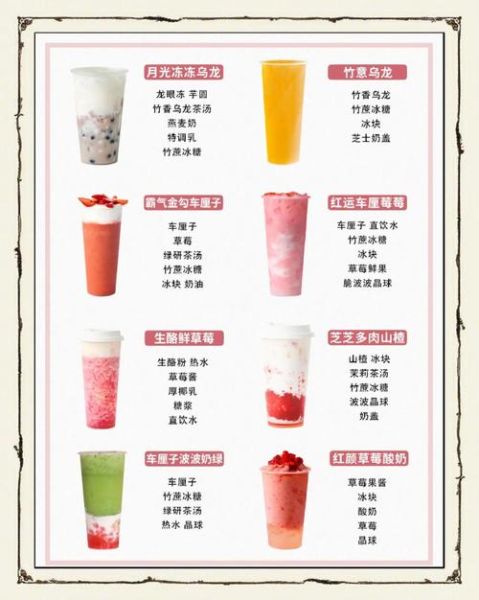 奶茶店饮品配方大全集_新手怎么调出网红口感-第3张图片-山城妙识