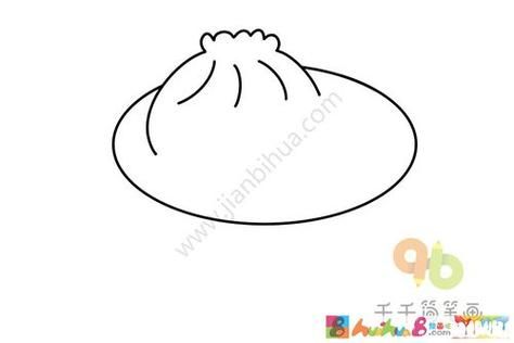 小笼包简笔画怎么画_小笼包图片简笔画教程-第2张图片-山城妙识
