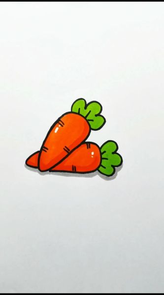 萝卜简笔画怎么画_萝卜涂色步骤图解-第1张图片-山城妙识 萝卜简笔画怎么画_萝卜涂色步骤图解-第1张图片-山城妙识