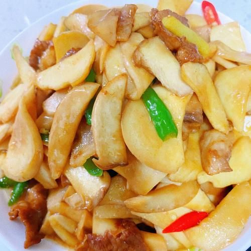 杏鲍菇炒肉怎么做好吃_家常杏鲍菇炒肉做法-第1张图片-山城妙识