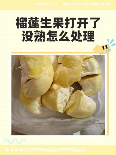 榴莲开了一半发现没熟怎么办_榴莲不熟还能吃吗-第2张图片-山城妙识