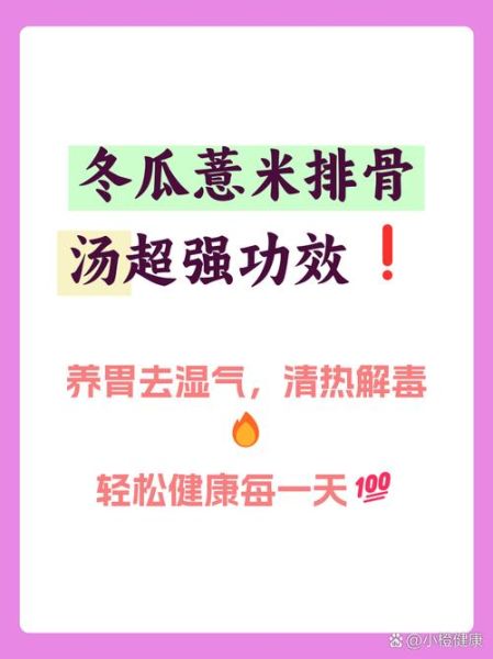 冬瓜薏仁排骨汤的功效_孕妇可以喝吗-第2张图片-山城妙识