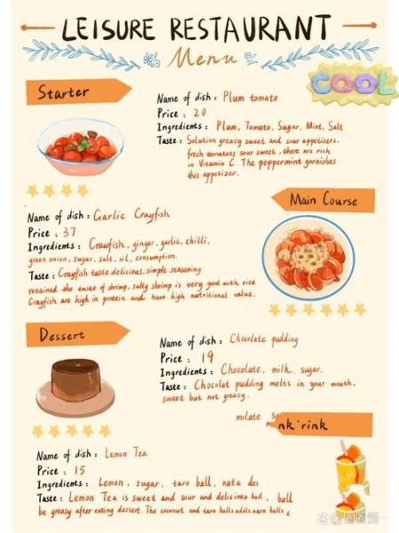 西餐菜单食谱中英对照_如何优雅点餐-第1张图片-山城妙识 西餐菜单食谱中英对照_如何优雅点餐-第1张图片-山城妙识