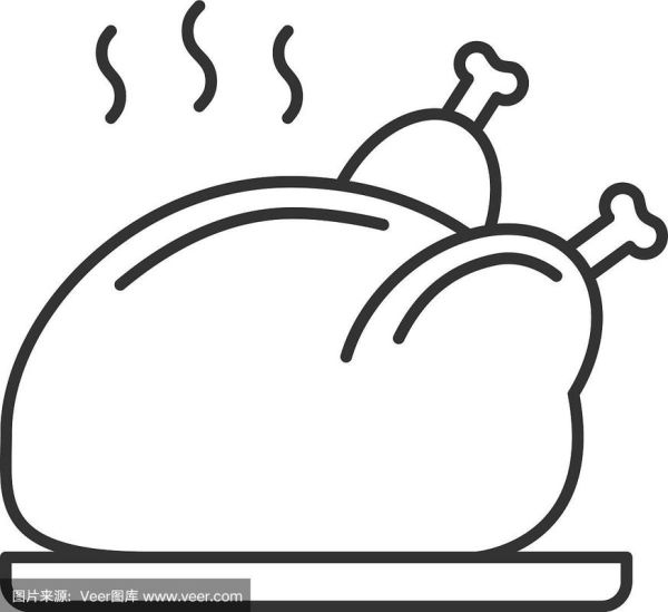 烤鸡简笔画怎么画_烤鸡简笔画步骤-第2张图片-山城妙识 烤鸡简笔画怎么画_烤鸡简笔画步骤-第2张图片-山城妙识