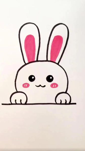 小兔子简笔画怎么画_小兔子简笔画步骤图-第2张图片-山城妙识