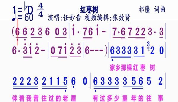红枣树简谱哪里找_红枣树歌谱怎么弹-第3张图片-山城妙识 红枣树简谱哪里找_红枣树歌谱怎么弹-第3张图片-山城妙识